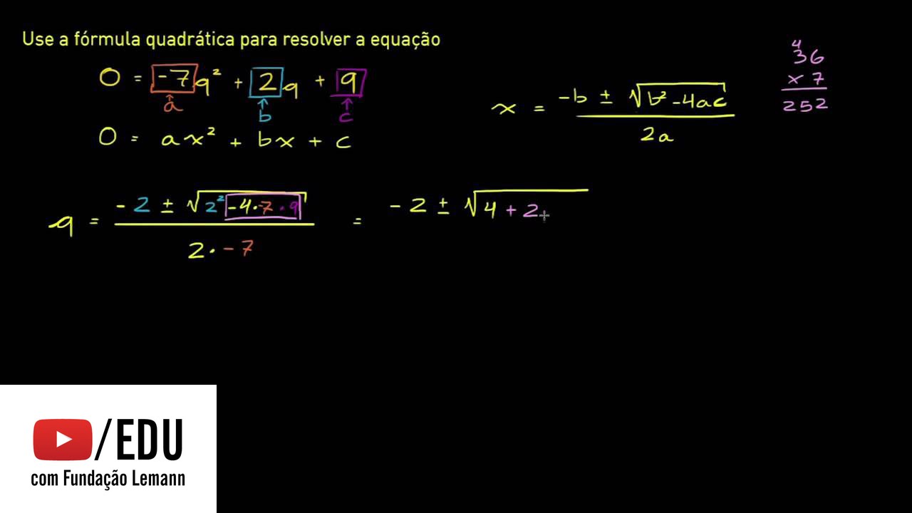 Fórmula quadrática 1 - YouTube
