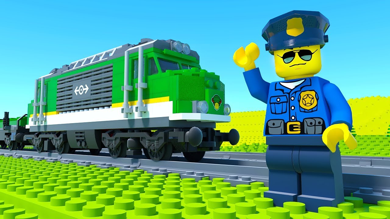 LEGO Train Money Police Bulldozer - YouTube