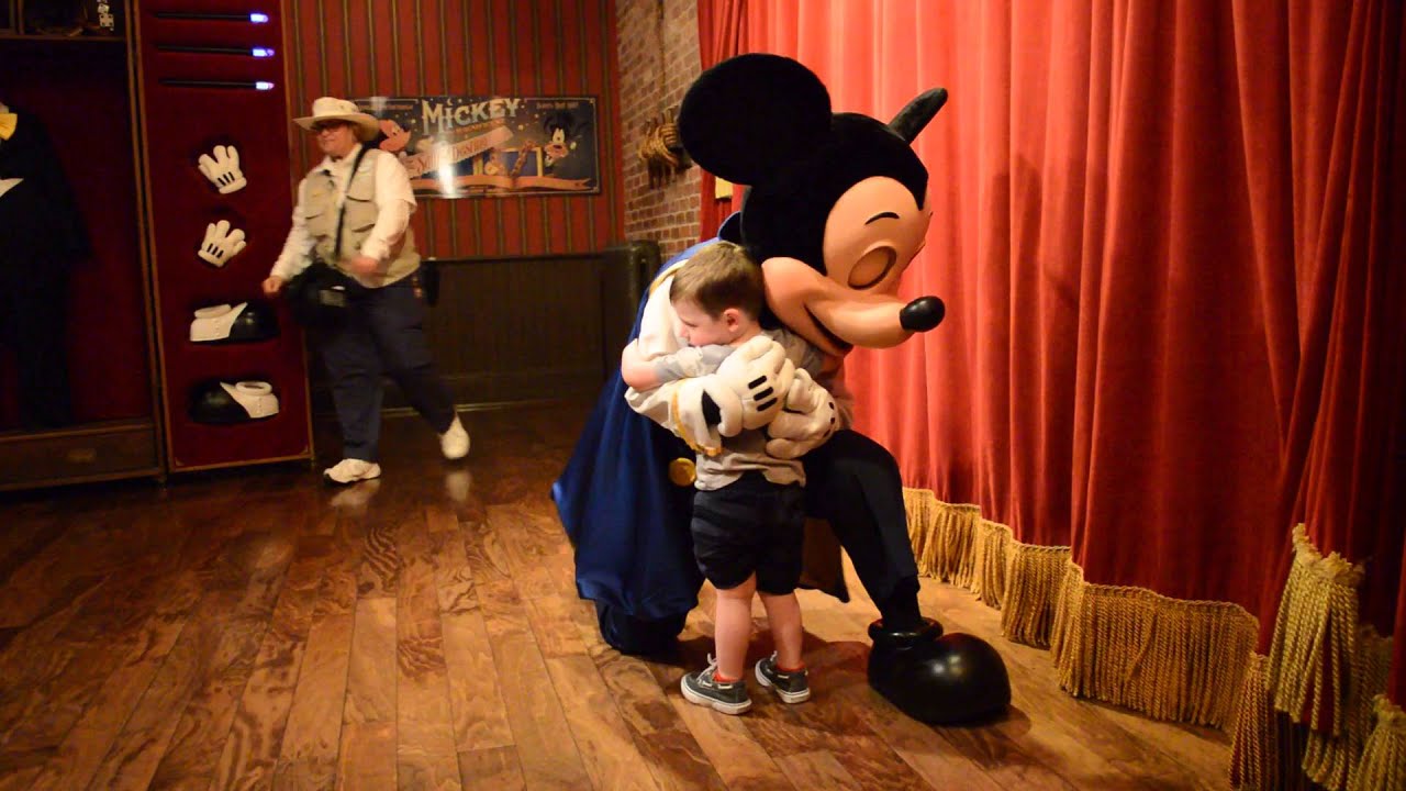 Mickey Mouse Meet and Greet in Town Hall at Magic Kingdom - YouTube