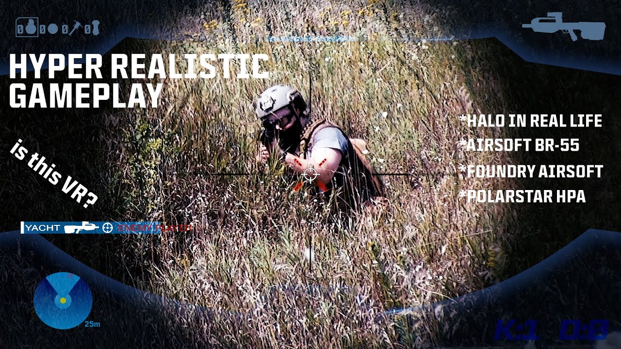 UNREAL HALO GAMEPLAY : AIRSOFT BR55 BUILD BY FOUNDRY AIRSOFT - YouTube