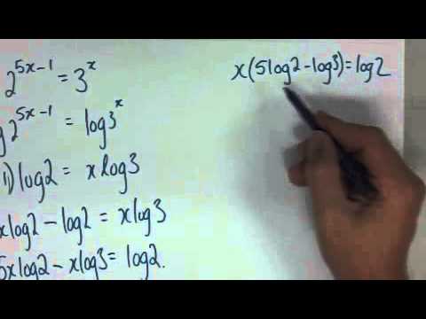 Logs Lesson 8 Solving indices using logs - YouTube