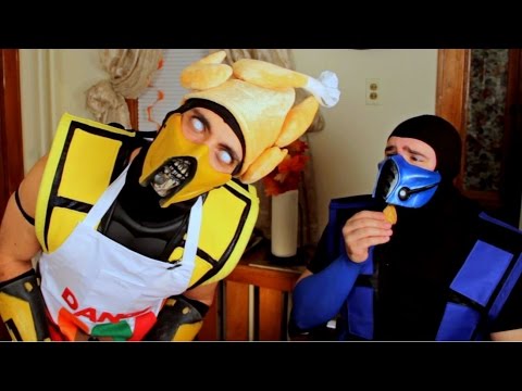 Scorpion and SubZero Ruin Thanksgiving! (Cooking With Scorpion #2) Mortal Kombat