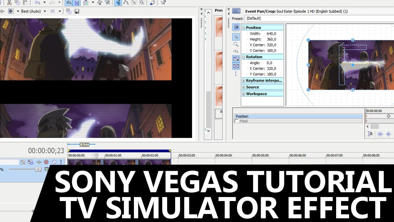 {CGT♥} Sony Vegas tutorial: TV Simulator effect - YouTube