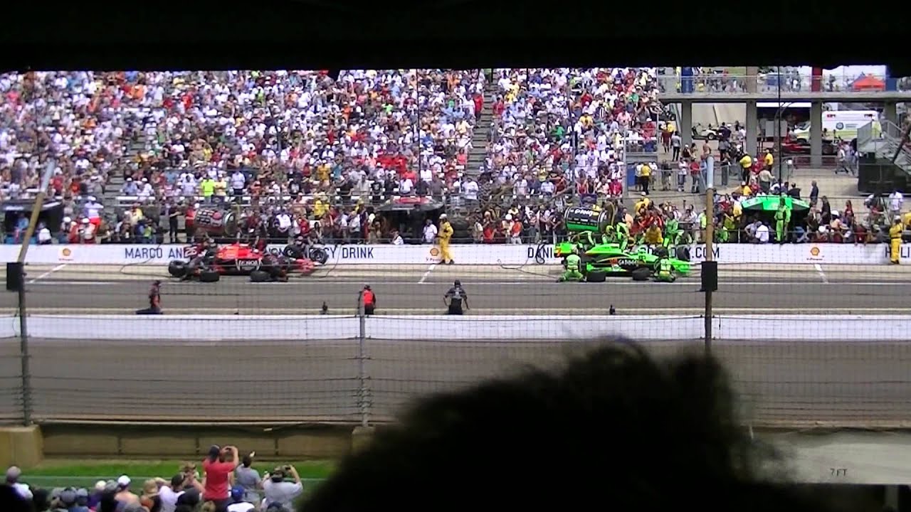 2011 Indy 500 Race - Danica Pits on Last Lap - YouTube