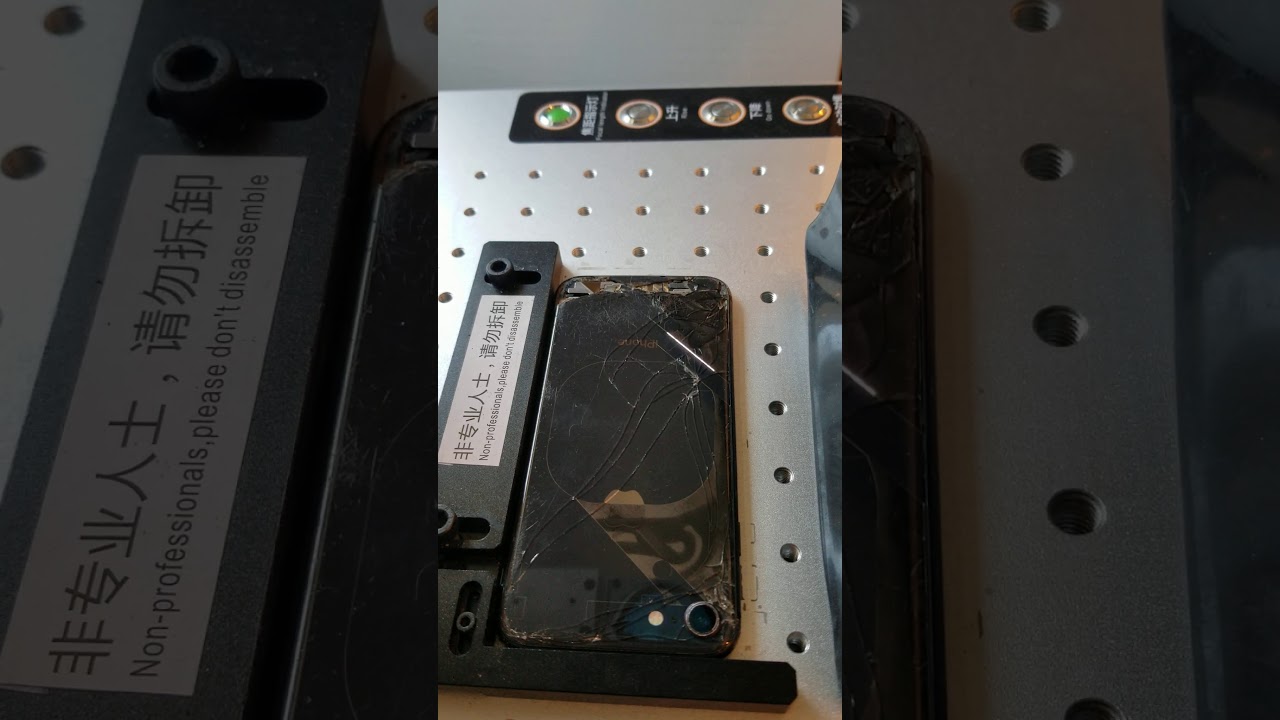 iPhone Back Glass Replacement With Laser Removal Machine - YouTube