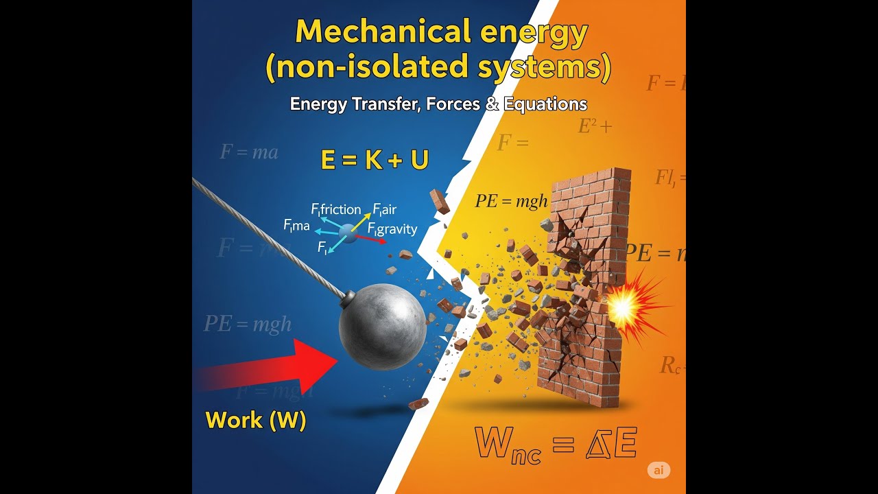 Mechanical Energy in Non-Isolated Systems (Physics Explained) - YouTube