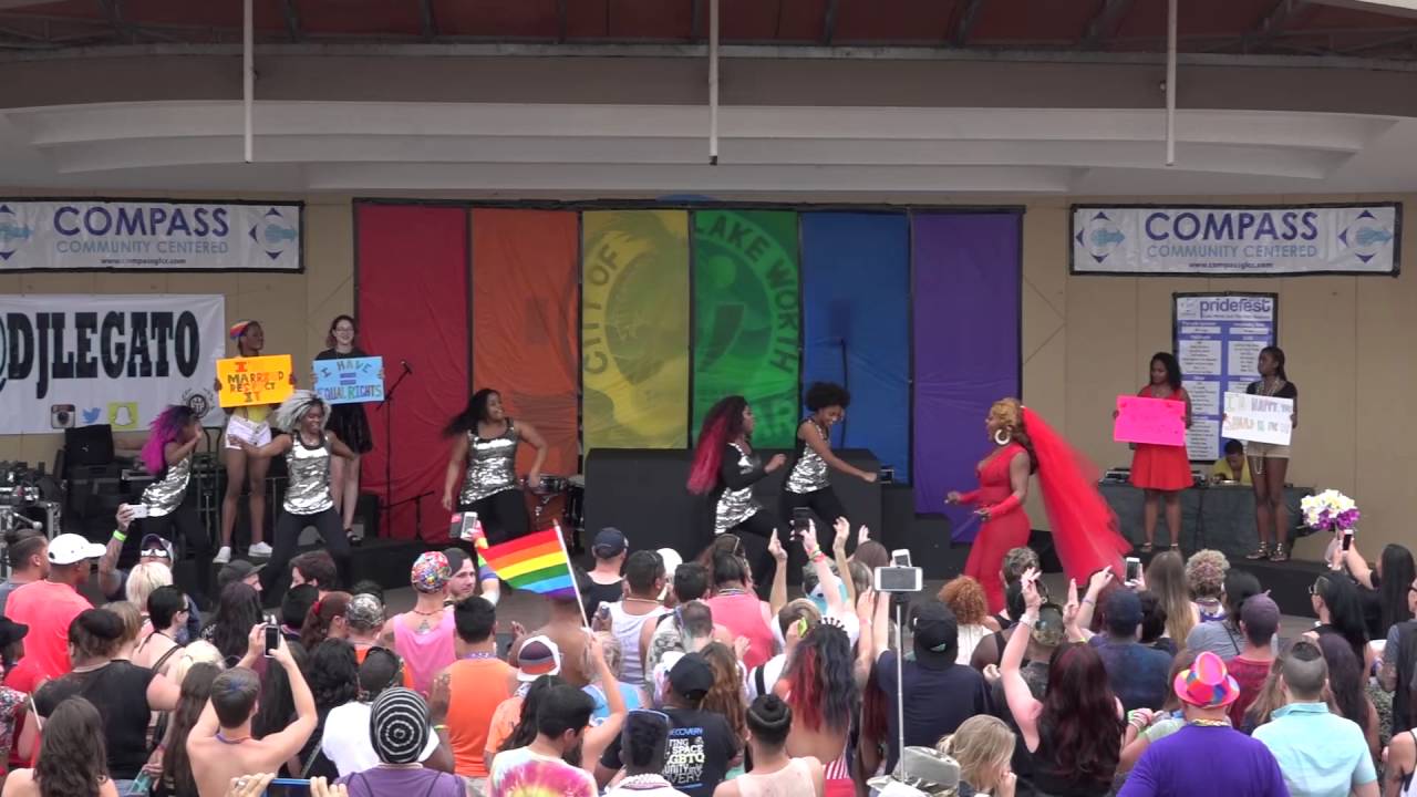 Velvet Lenore and Dancers Palm Beach Pride Performance 2016 - YouTube