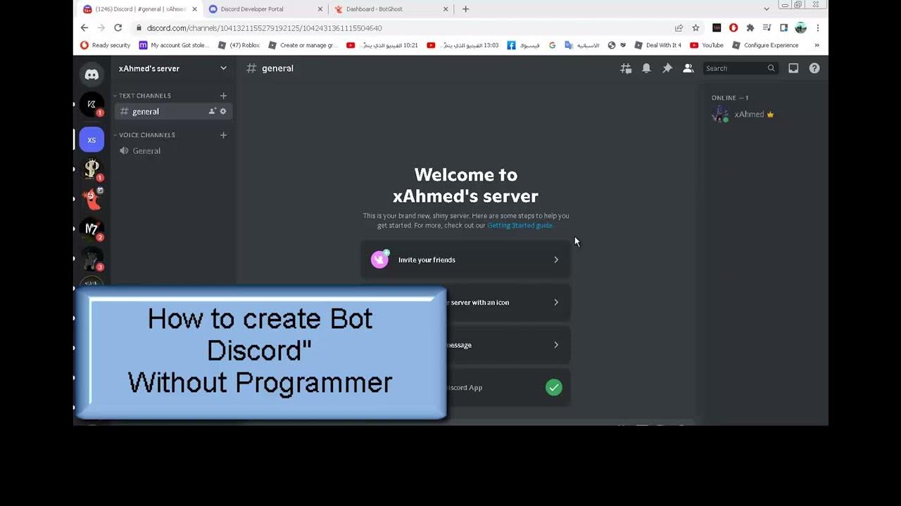 How to make a discord bot Without Downloading Anything - YouTube