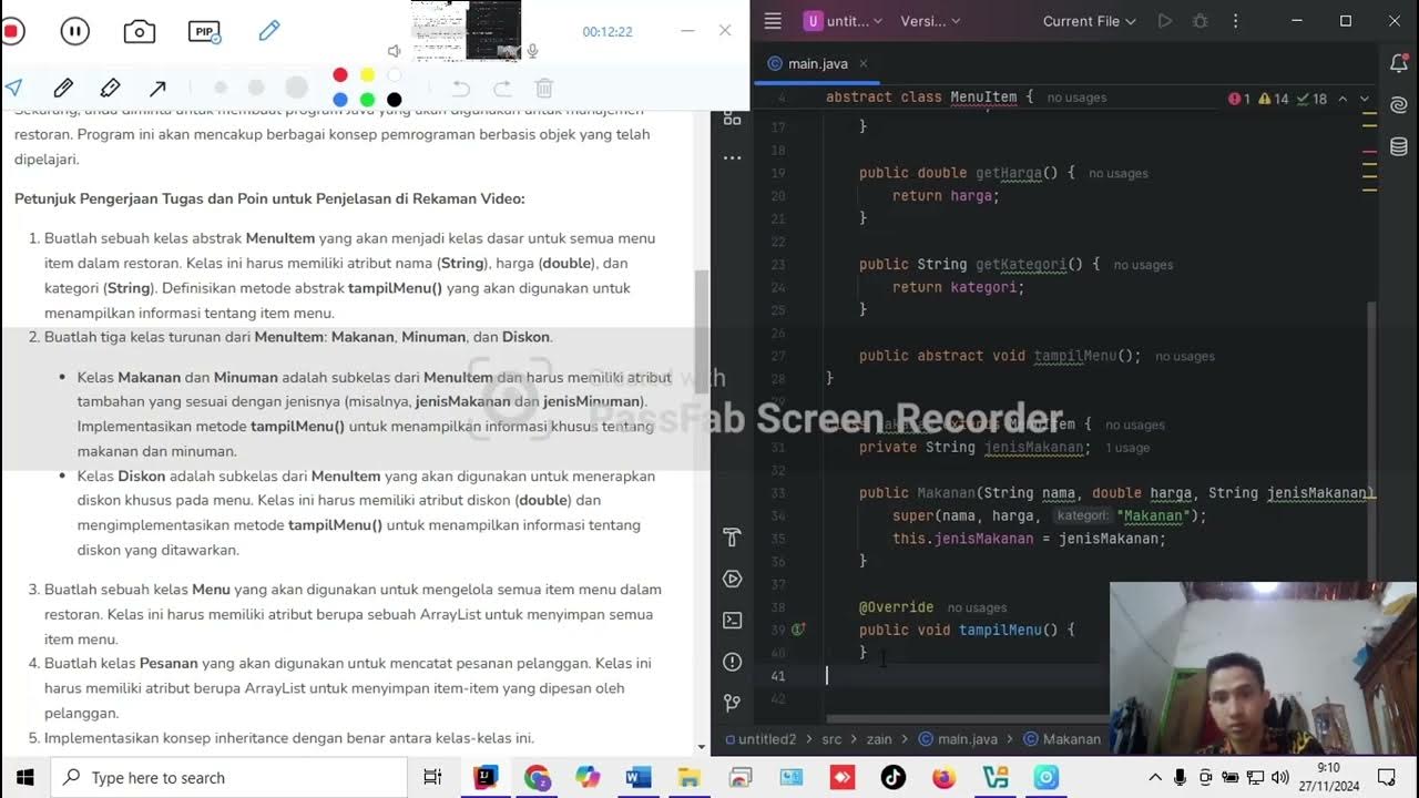 Tugas 3 Pemrograman Berbasis Desktop - YouTube