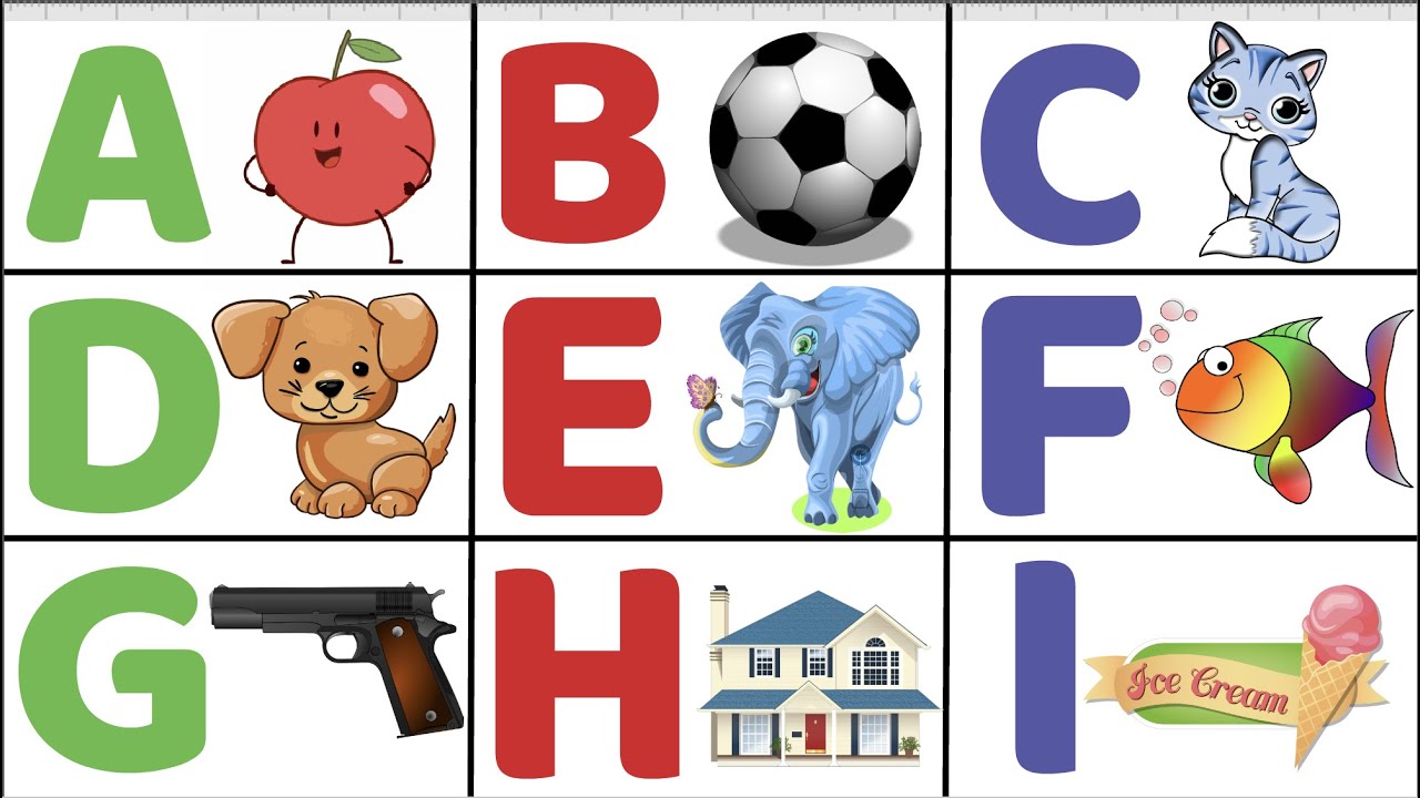 A for Apple,B for Ball, Alphabets, LEARN ALPHABET - YouTube