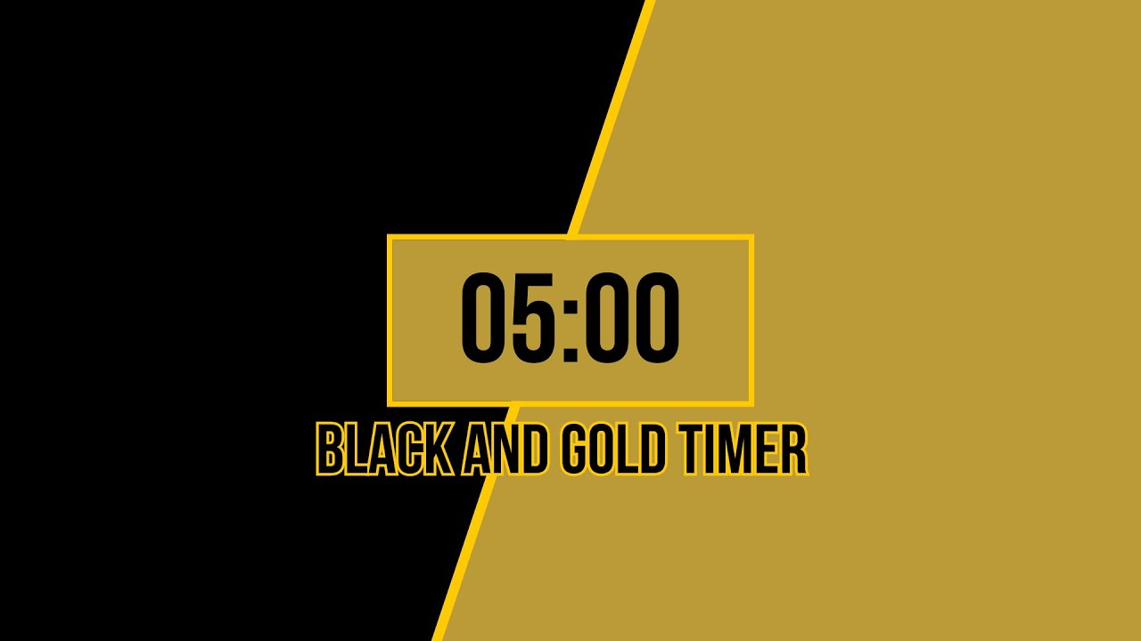5 Minute Black and Gold Timer - YouTube
