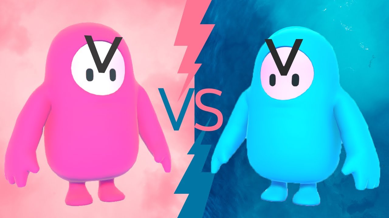 Fall Guys CUSTOMS LIVE - Pink VS Blue Beans with @DiamondGrape - YouTube