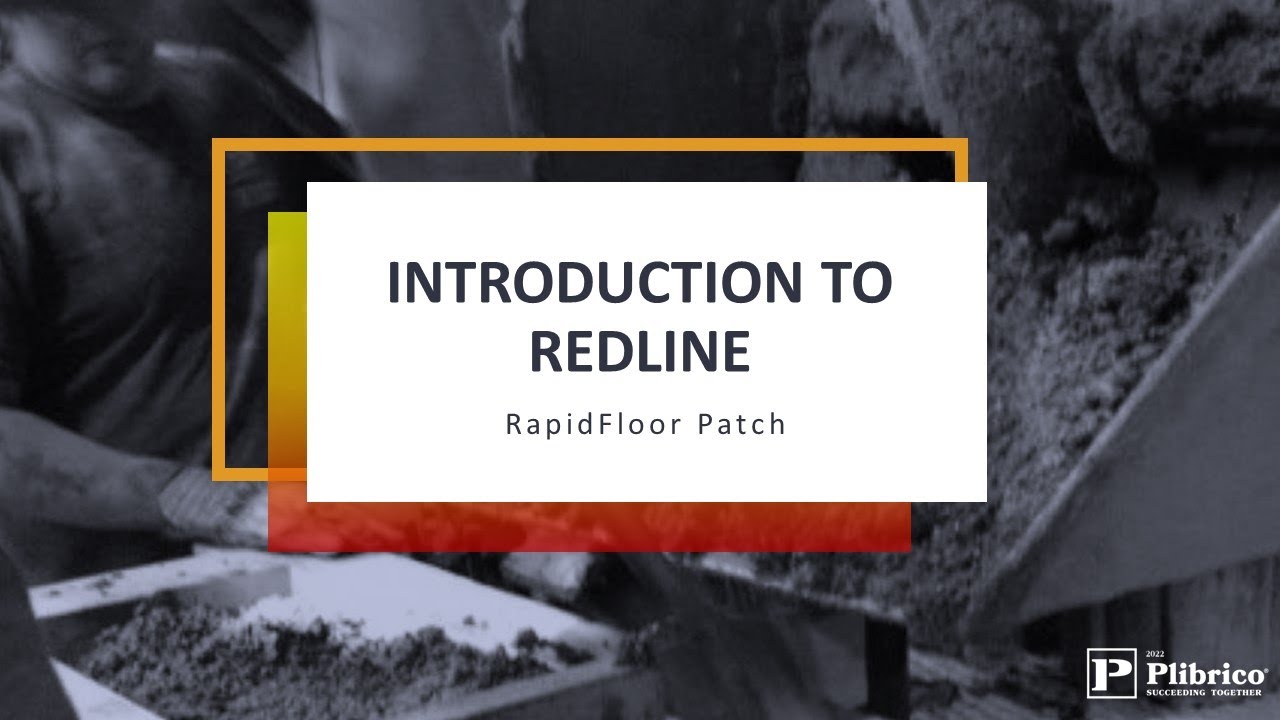 Quick Snapshot of Plibrico's Redline Rapidfloor Patch Product - YouTube