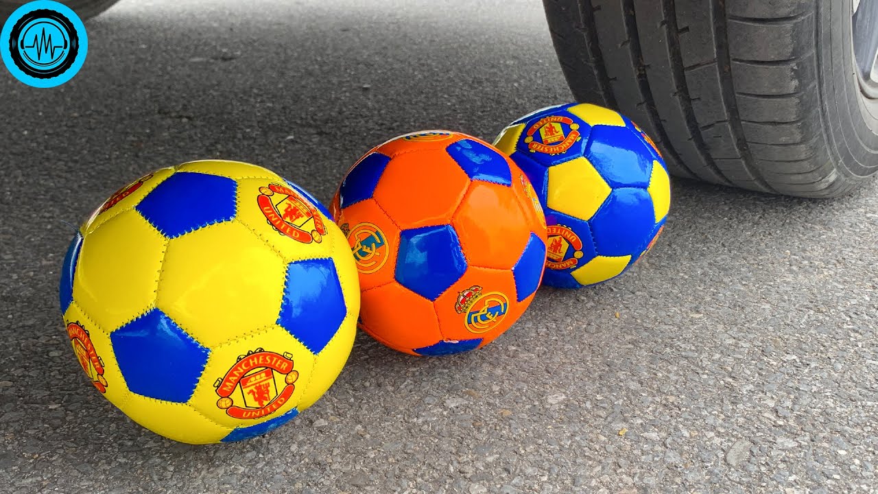 🟡🟠🔵 Experiment Colorful Balls vs Car Crushing Crunchy & Soft Things ...