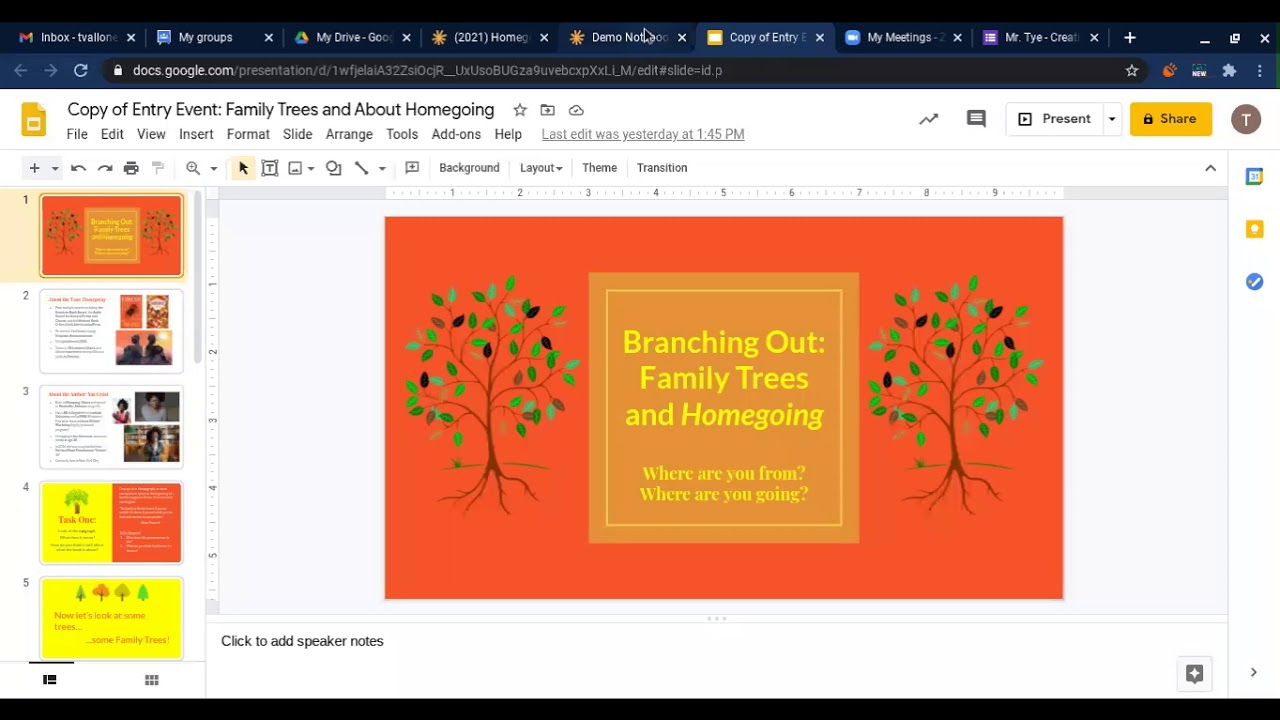 1st Pd. Creative Writing Class 11/20 - YouTube