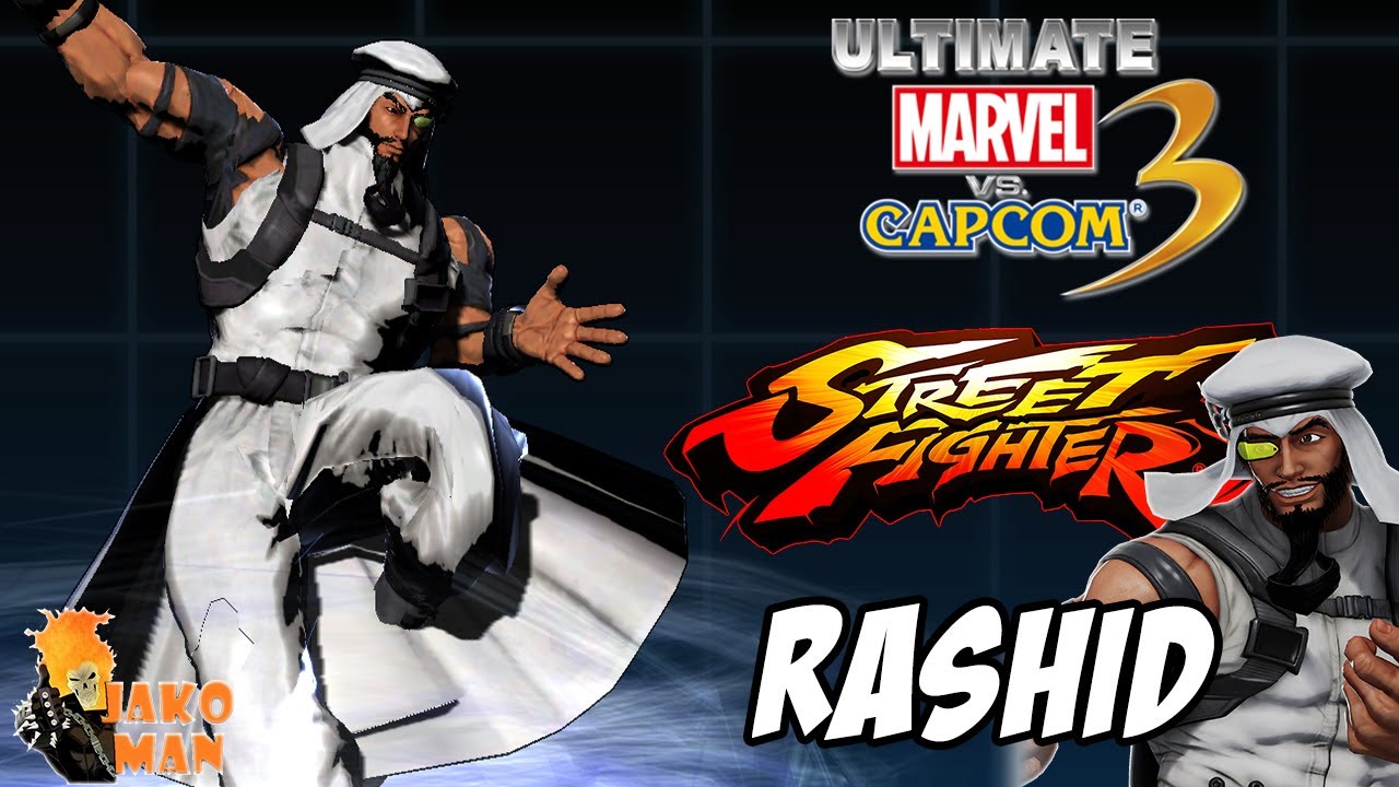 UMVC3 Mods - Rashid (Street Fighter) (Day 1 BNB Combos) - YouTube