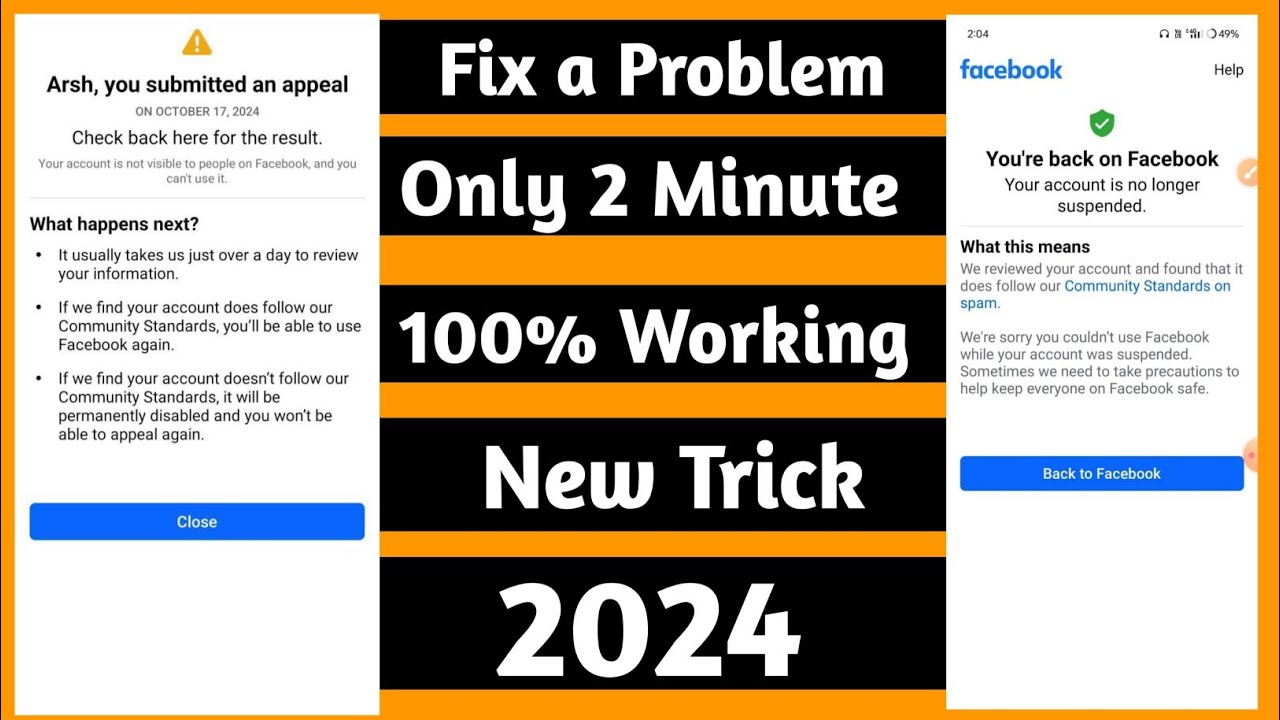 HOW TO SOLVE YOU SUBMITTED AN APPEAL FACEBOOK PROBLEM WITHOUT IDENTITY ...