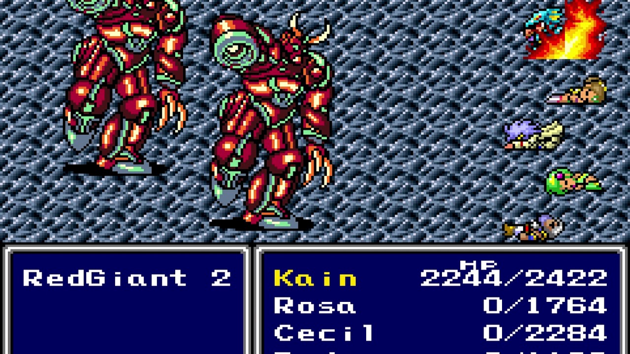 Final Fantasy IV Boss # 56: Red Giant Pair - YouTube