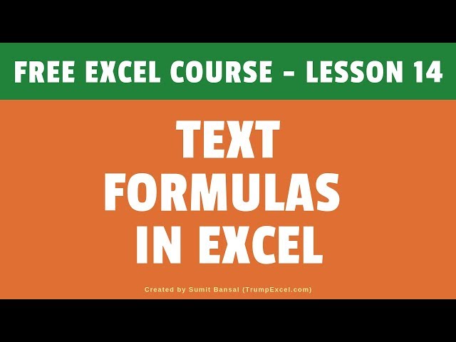 FREE Excel Course Lesson 14 Text Formulas In Excel free-excel-course-lesson-14-text-formulas-in-excel