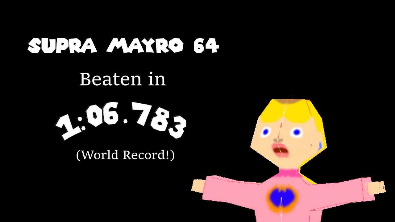 Supra Mayro 64 Beaten in 1:06.783! (World Record) (V1.0.0) - YouTube