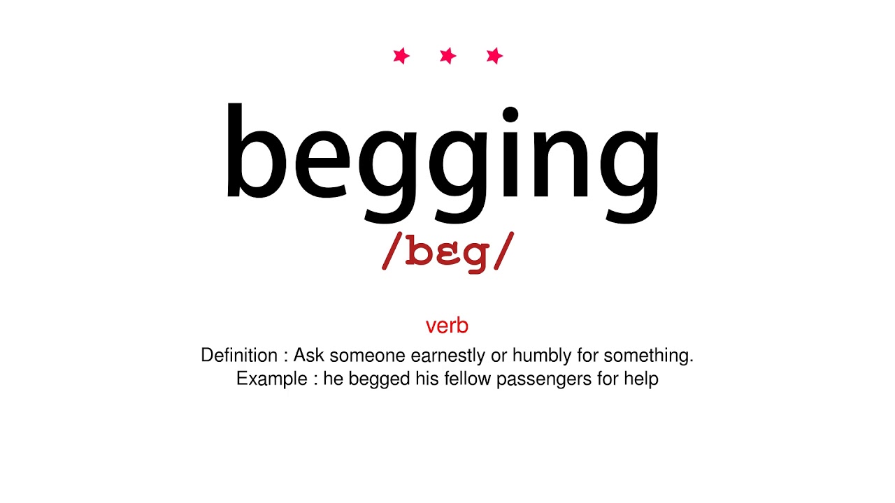 How to pronounce begging - Vocab Today - YouTube