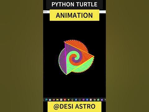PYTHON ANIMATION TURTLE| #python #science #coding #science #shorts #viral #viralvideo # ...