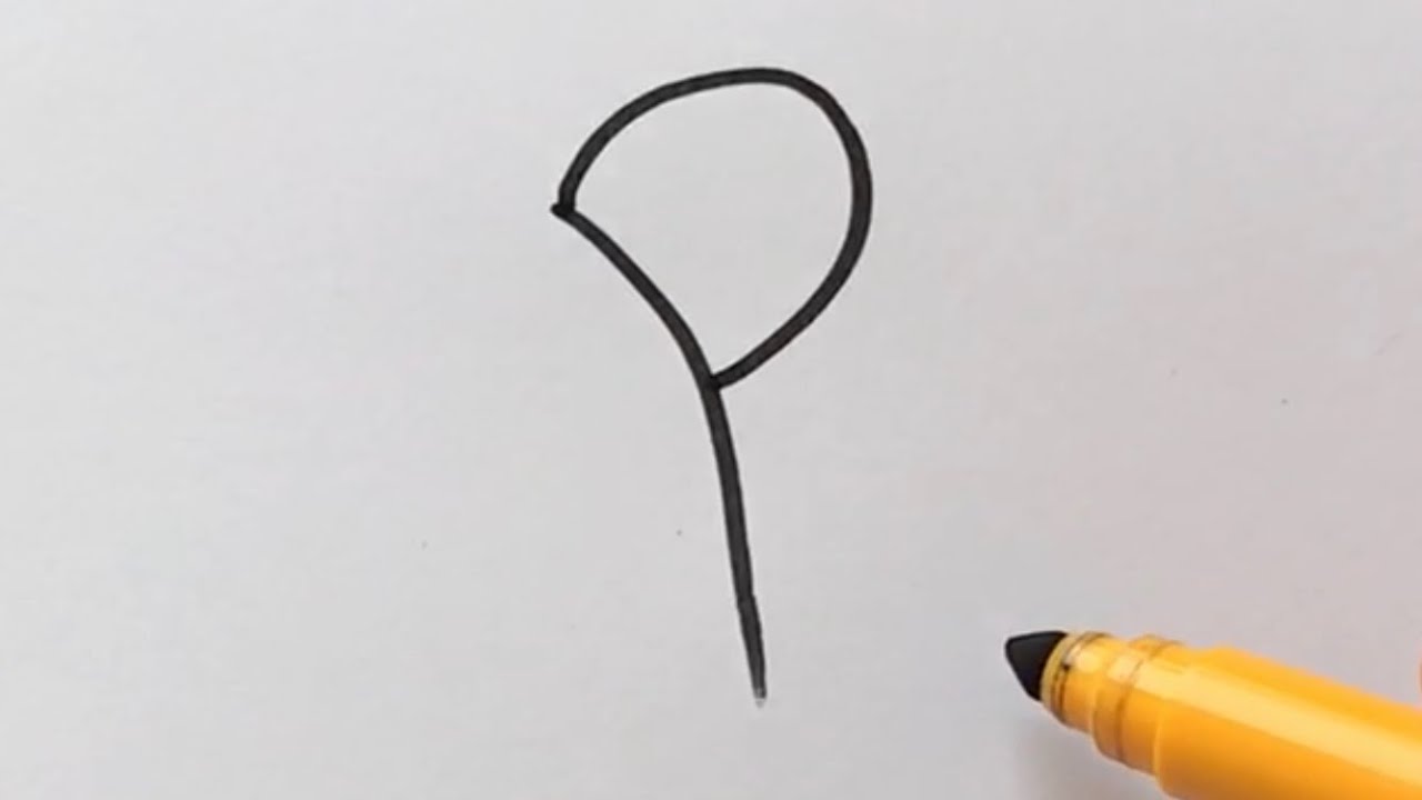 How to Draw a Peacock Picture from letter P - YouTube