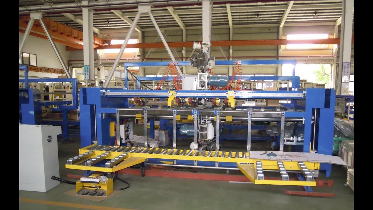 Ming Wei - TO 6400 Dual head Stitching machine 雙頭打釘機 - YouTube