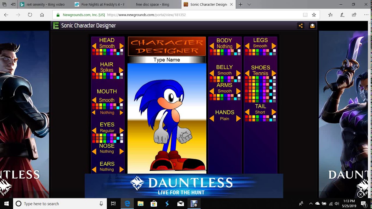 Sonic Character Designer Create a Sonic Character - YouTube