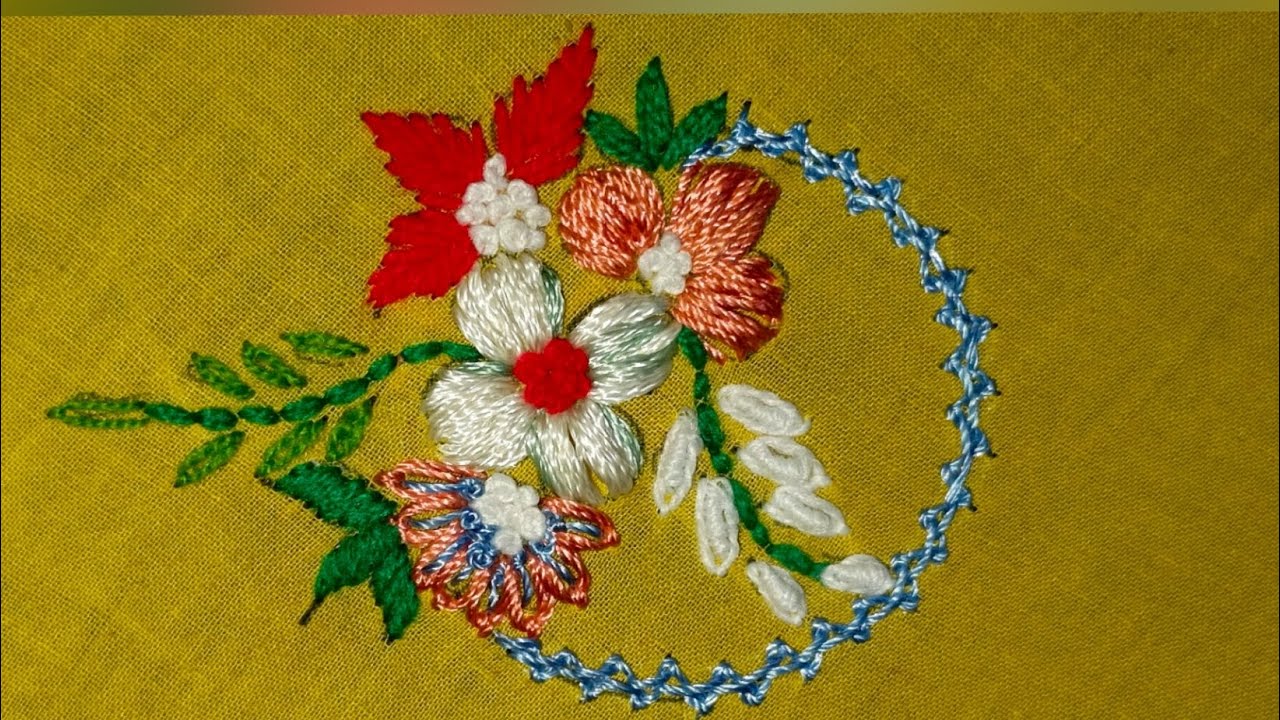 design of embroidery showcases a beautiful array of flowering patterns ...
