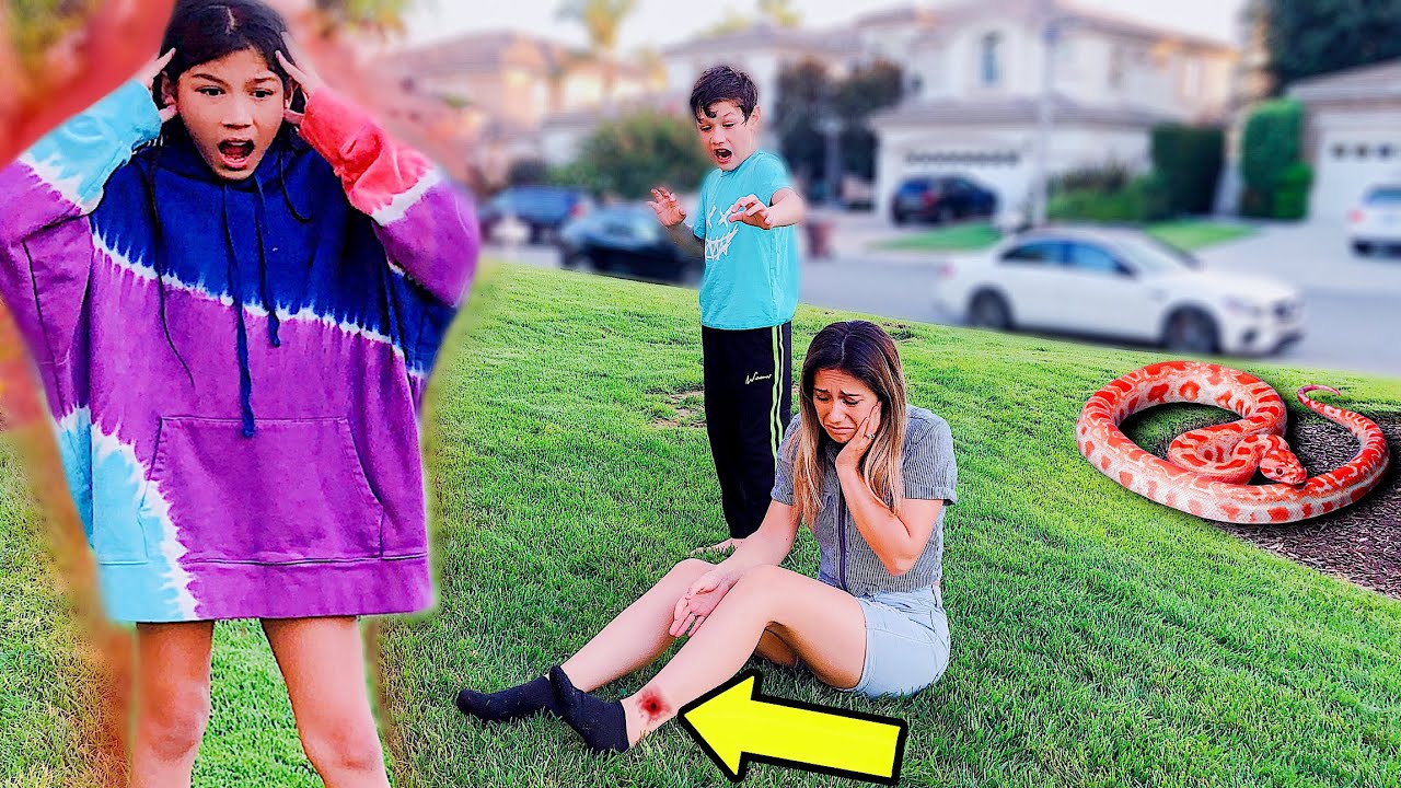 I GOT BIT BY A RATTLE SNAKE!! **SHOCKING** (Pranking the kids for 24 ...