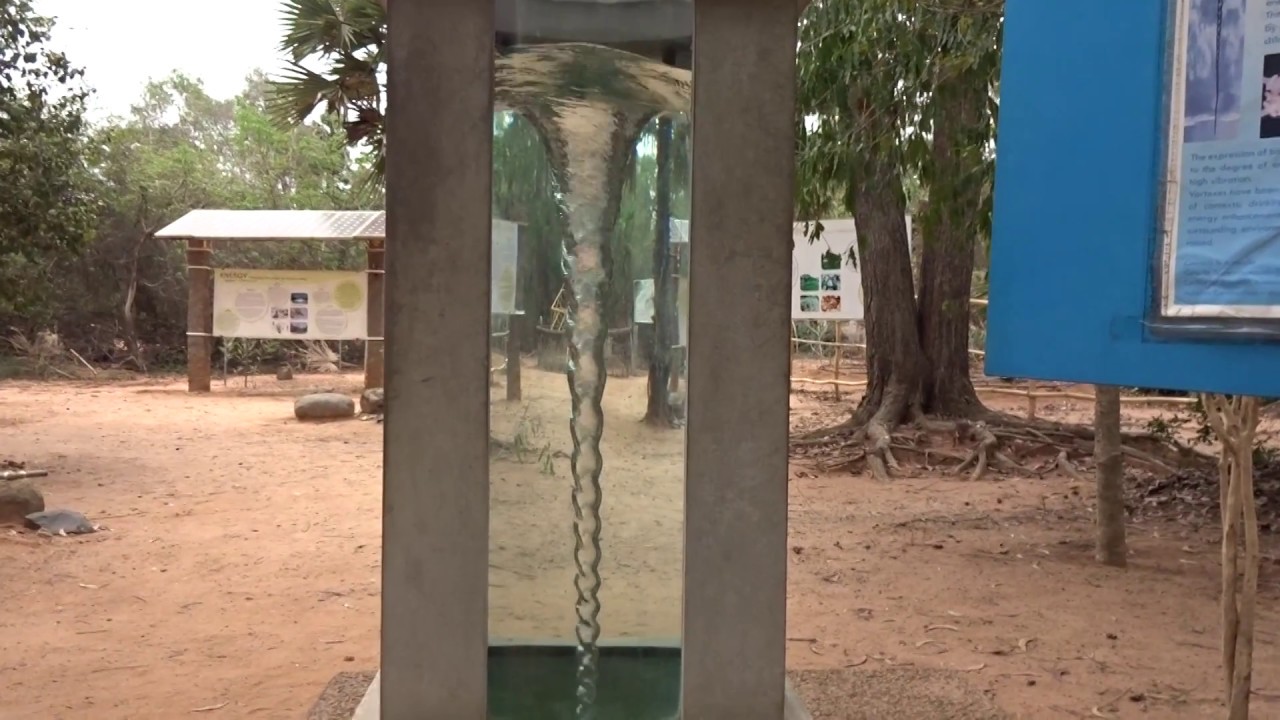 Water Vortex Fountain 2017 | Man Made Water Vortex in Auroville ...
