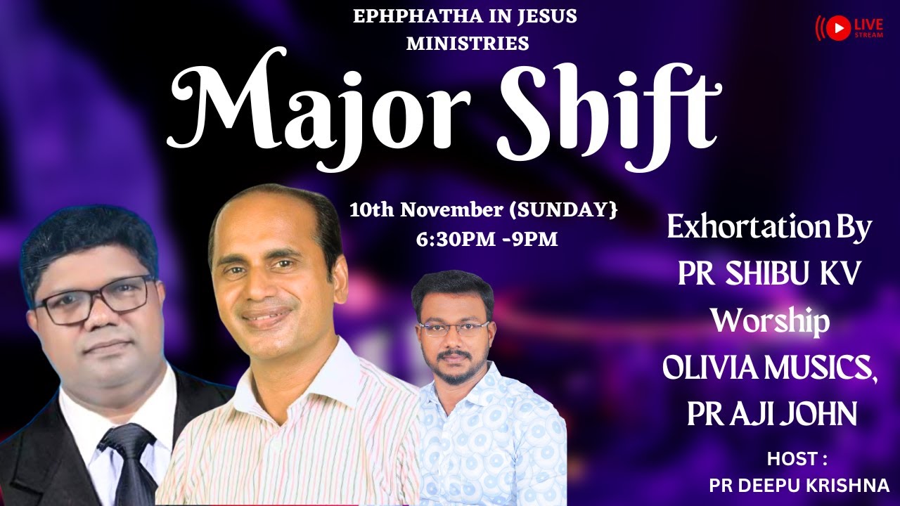 MAJOR SHIFT | Thanks Giving Prayer | PR SHIBU KV | PR AJI | PR DEEPU ...