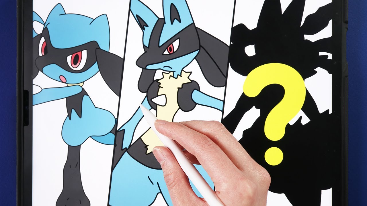 포켓몬 그리기 How To Draw Pokemon Riolu Lucario Easy Drawing Coloring
