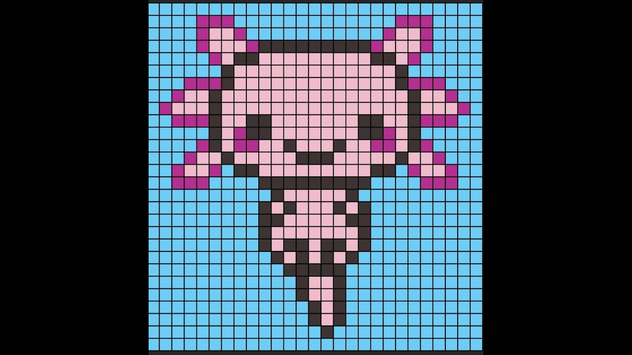 pixel art"axolotl" - YouTube