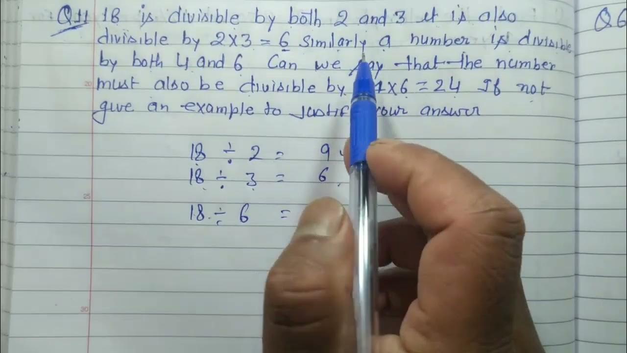 Class 6 - Exercise 3.5 - Q 11 | 18 is divisible by both 2 and 3 it is ...