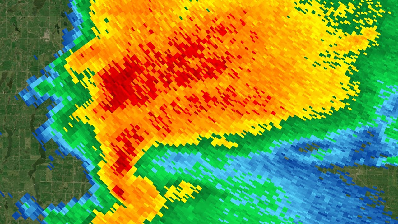2025 Sanborn, North Dakota Supercell Radar Loop - YouTube