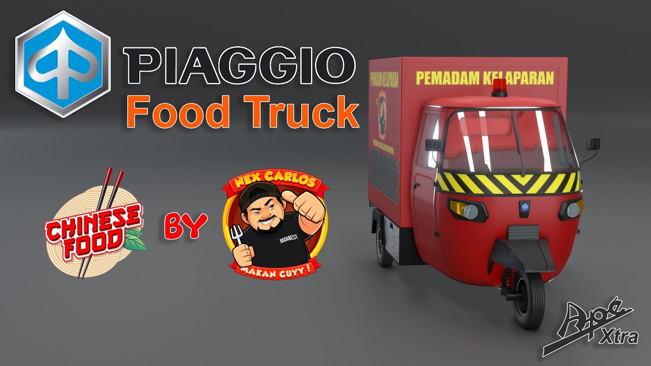 Piaggio Food Truck [ Chinese Food by @NexCarlos ] - YouTube
