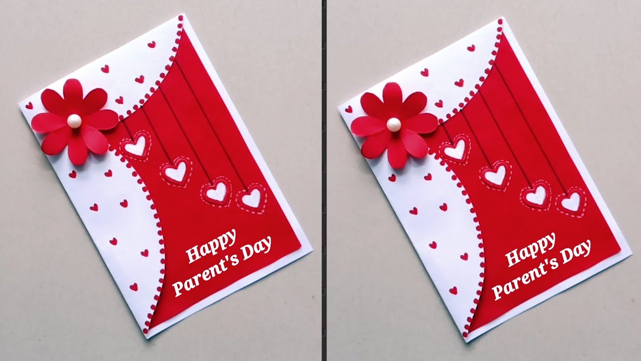 Parent's Day Greeting Card Making/Easy And Beautiful Card For Parents ...