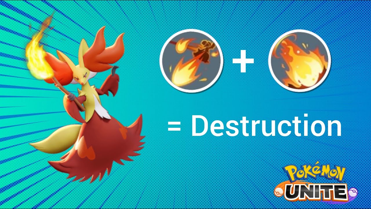 How to use Delphox Mystical fire + Flame charge combo | Pokemon Unite ...