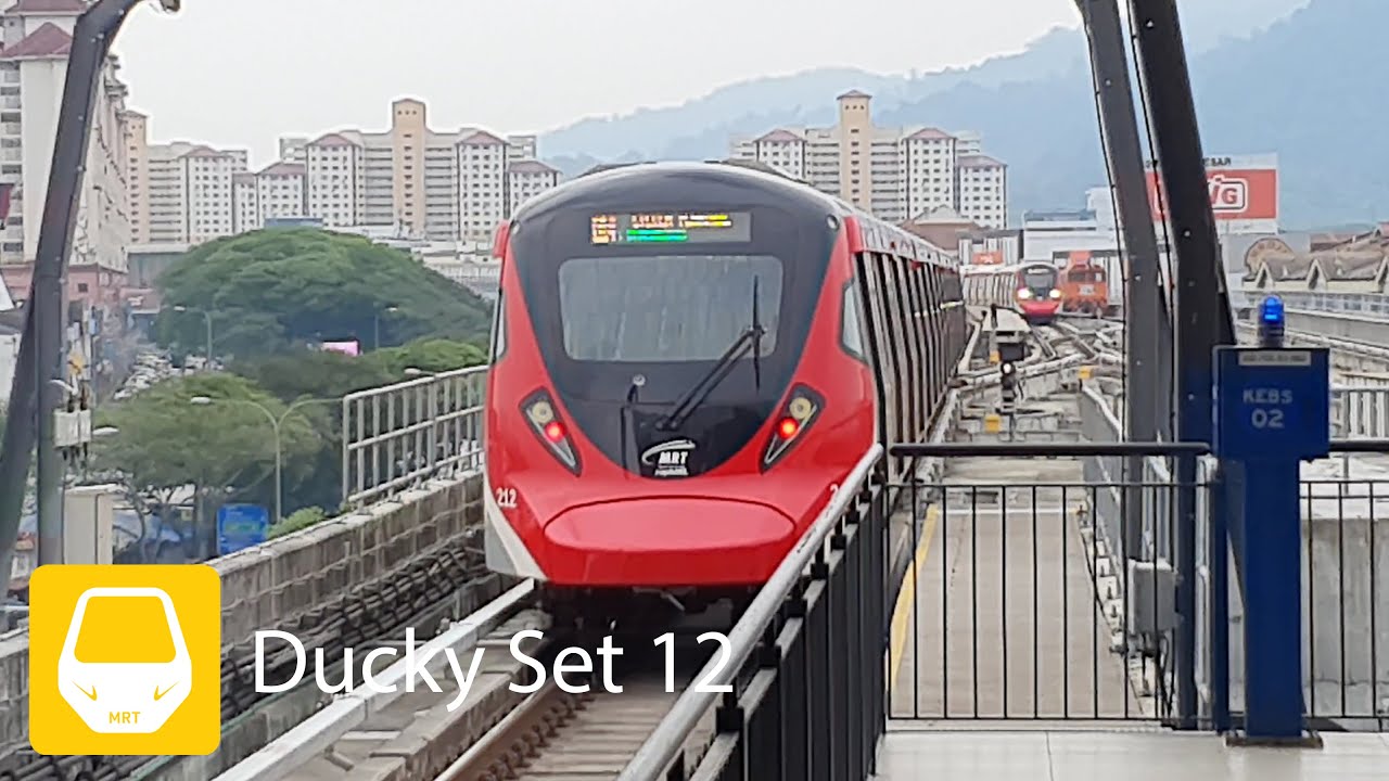 MRT PUTRAJAYA LINE (SSP LINE) DUCKY SET 12 DEPARTING AT KEPONG BARU ...