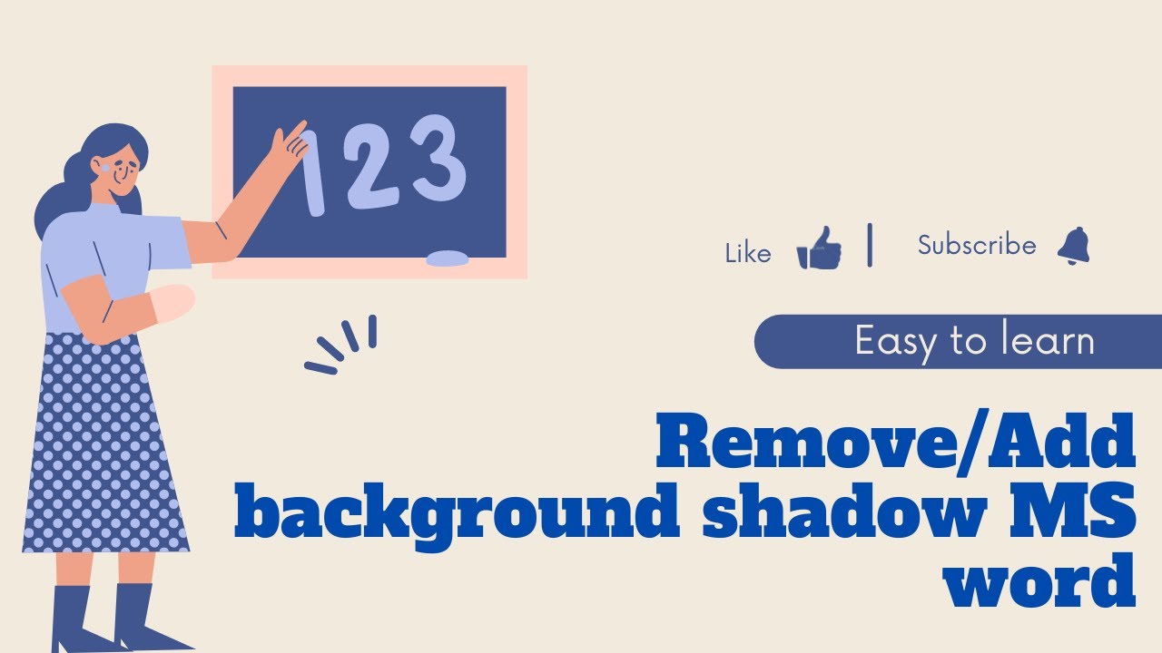 Remove or add background shadow on MS word!! Delete background - YouTube