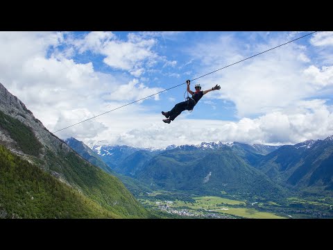 Zipline Bovec at Soca Valley between Kanin and Rombon