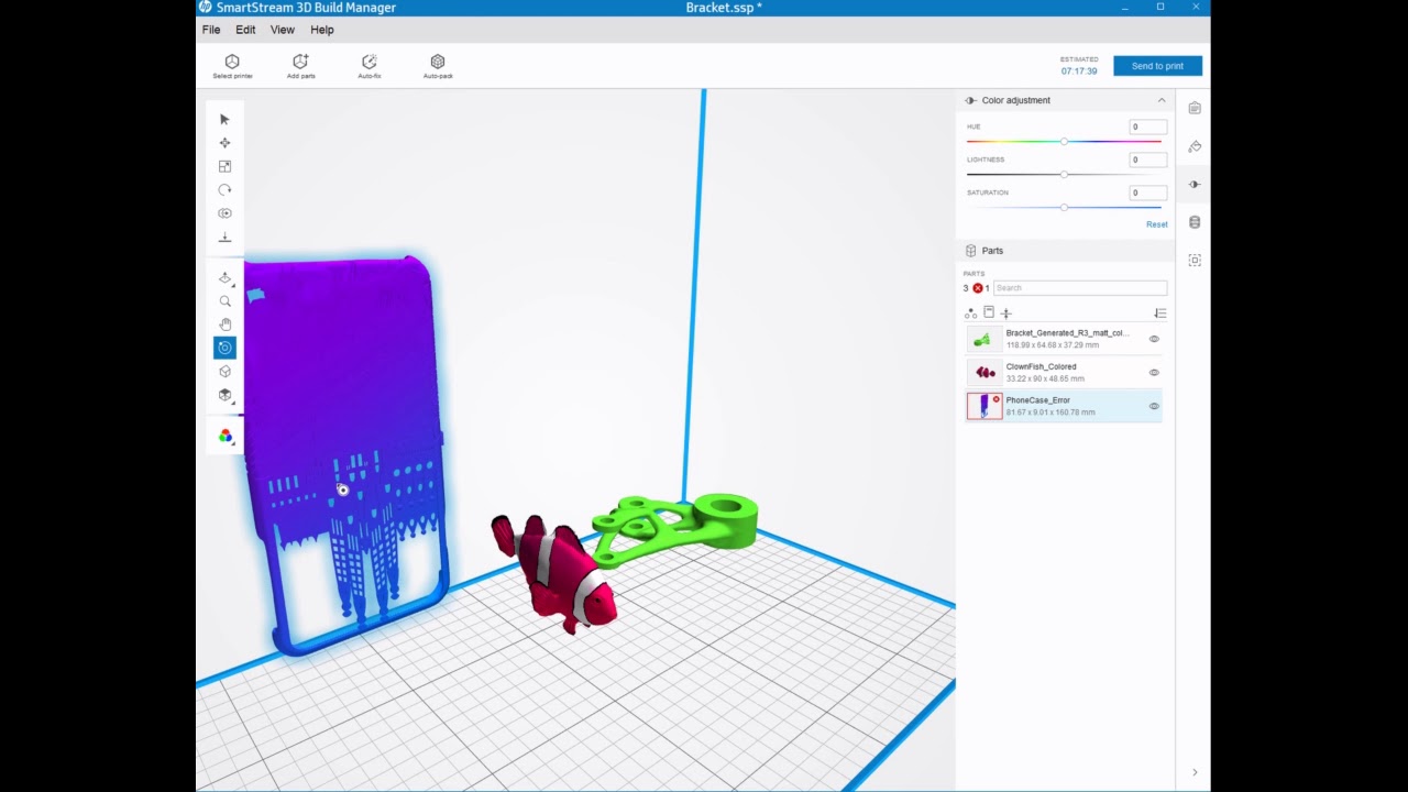 [3D 프린터] HP Color 3D Build manager - YouTube