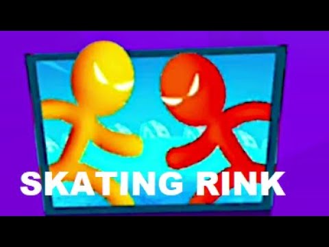 PUSH ALL ICE SKATING RINK Stickman Party 1234 How to play minigames ...