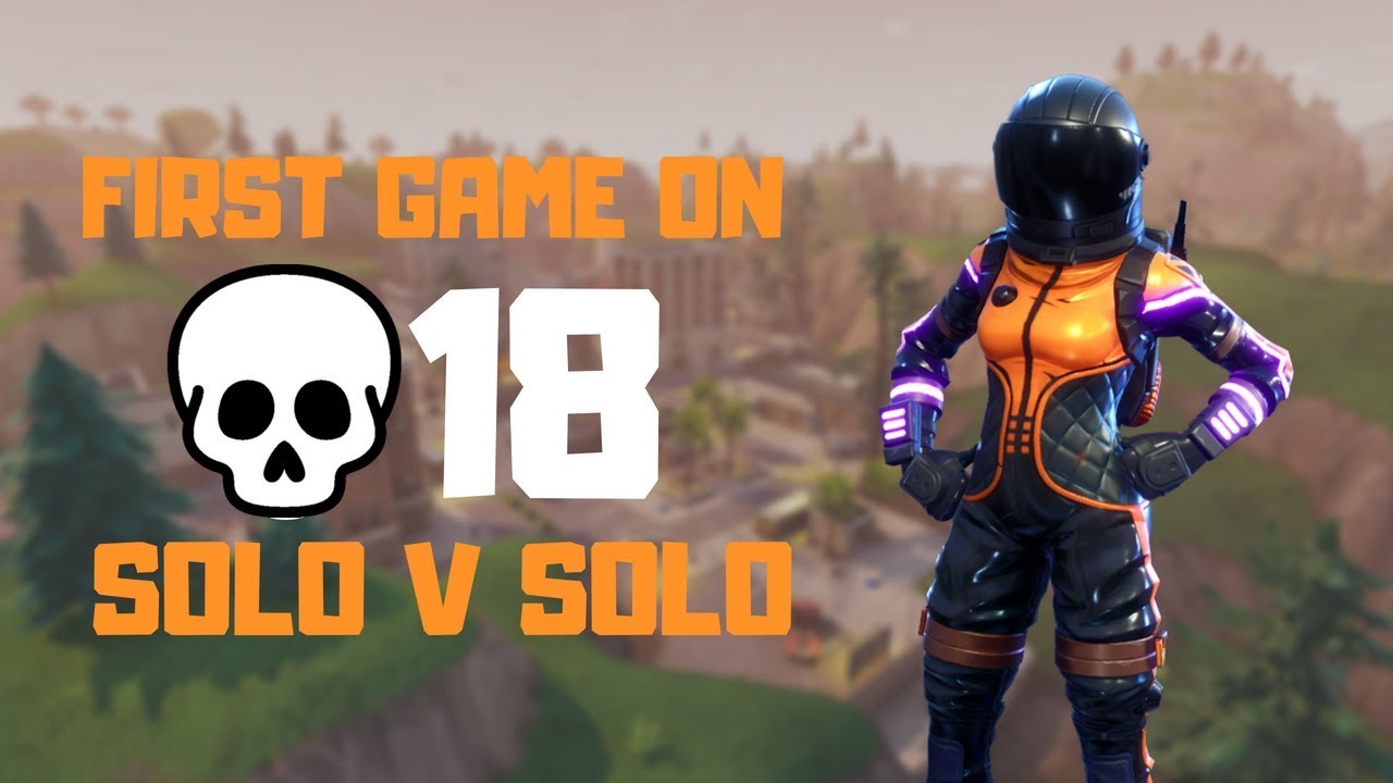 FIRST GAME ON! High Kill Solo Gameplay! (Fortnite Battle Royale) - YouTube