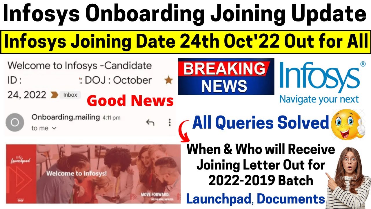 Infosys Onboarding Joining Date Out Good News, Infosys New Date of ...