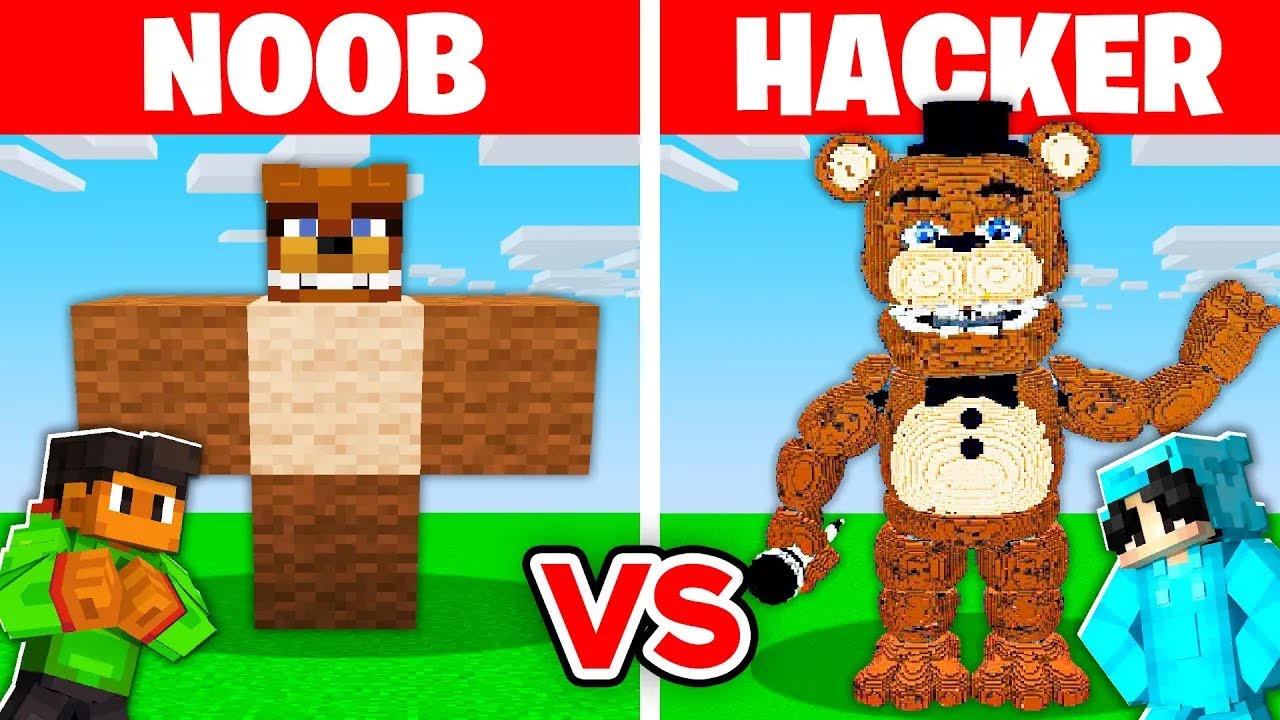 NOOB vs HACKER: I Cheated In a FREDDY FAZBEAR Build Challenge! - YouTube
