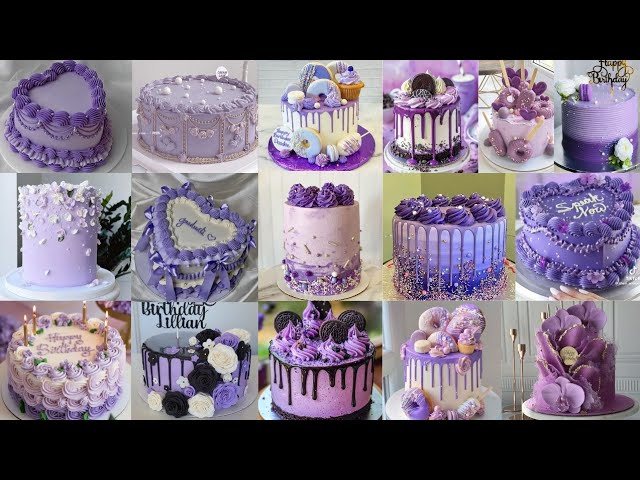 Simple Purple Birthday Party Cake Purple Funfetti Cake Flour On My