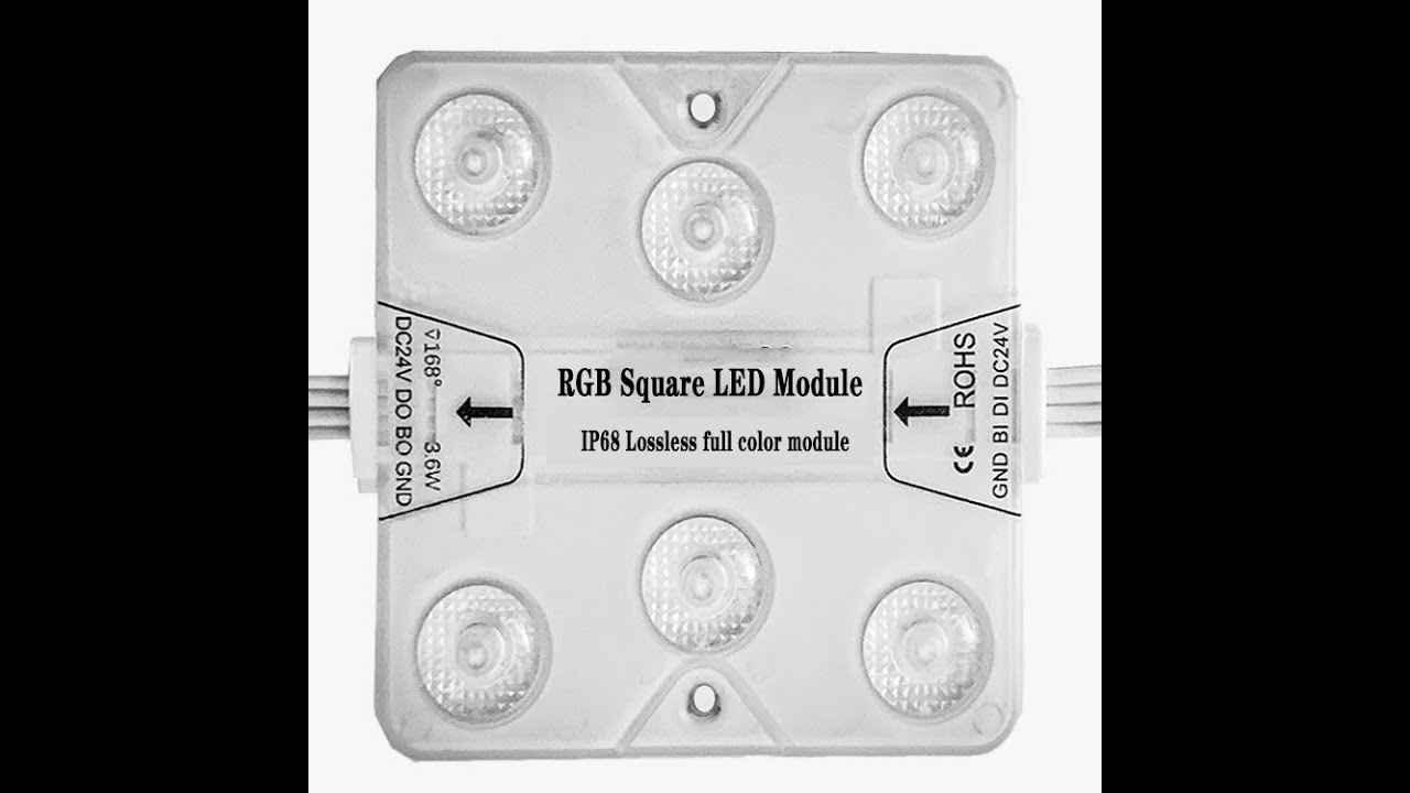 Square RGB LED module - YouTube